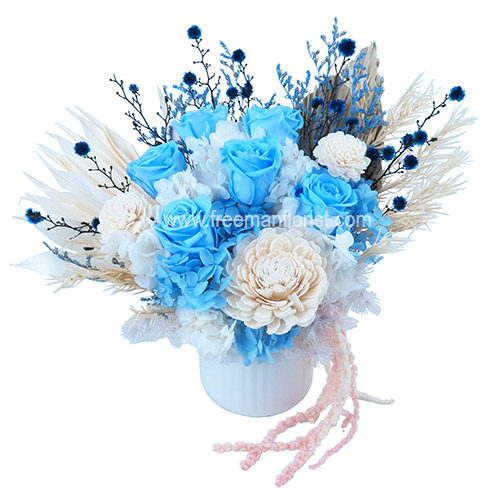 Preserved Jar in Blue (PFA06) | Freeman Florist ~ The Best Floral ...